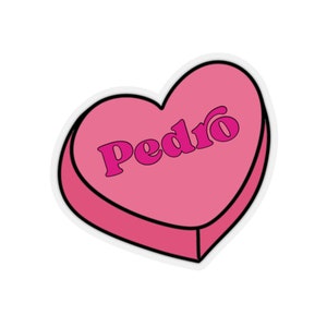 Pedro Pascal Sticker, Fan Girl Merch, Candy Heart, Valentines Day - Etsy