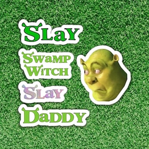 Shrek Sticker Pack, Shrek, Funny Stickers, Slay - Etsy