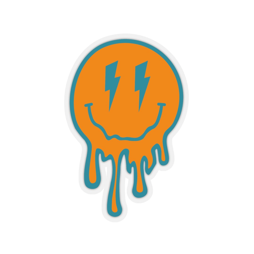 Drippy Smile Sticker, Sticker - Etsy