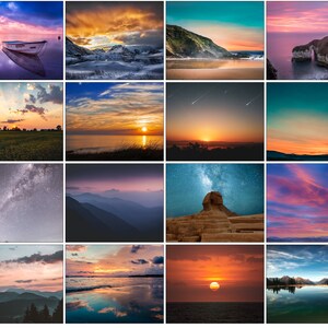 700 Nature Sky Overlays for Photoshop, Lightroom Nature Texture, Nature ...