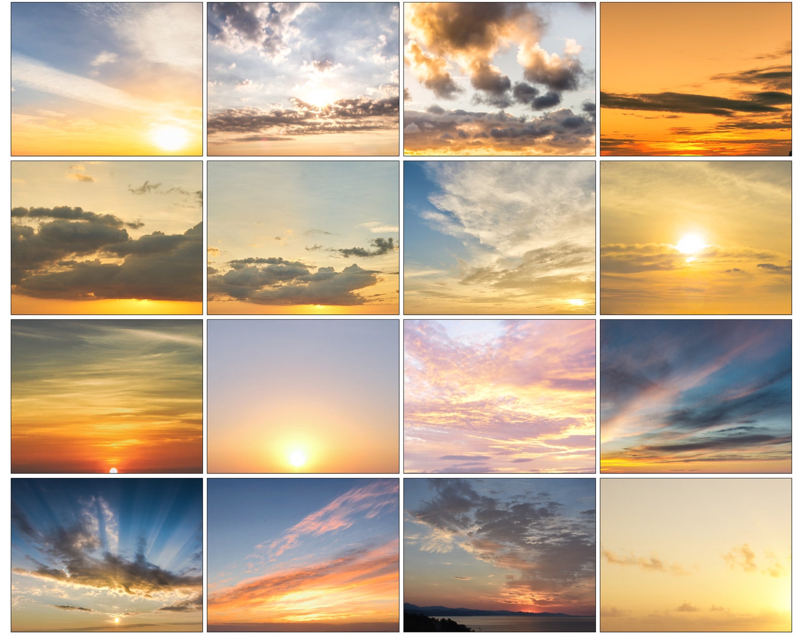 50 Sunrise Sky Overlays for Lightroom, Sunrise Overlay Photoshop, Sky ...