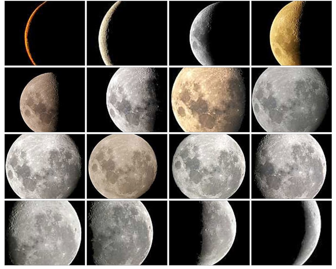 170 Moon Overlays, Moon Phases, Red Moon Overlay, Eclipse Moon Overlay ...