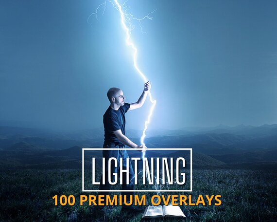 Thunderstorm and Lightning Bolt Png Overlays Lightning Strike | Etsy