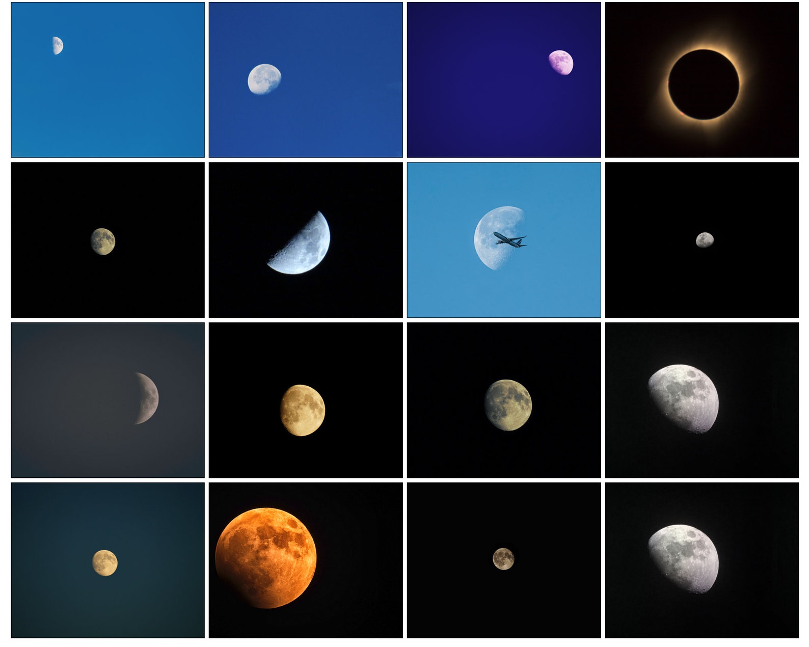 170 Moon Overlays, Moon Phases, Red Moon Overlay, Eclipse Moon Overlay ...
