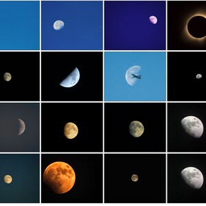 170 Moon Overlays, Moon Phases, Red Moon Overlay, Eclipse Moon Overlay ...
