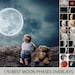 170 Moon Overlays, Moon Phases, Red Moon Overlay, Eclipse Moon Overlay ...