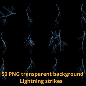 Thunderstorm and Lightning Bolt Png Overlays, Lightning Strike Png ...