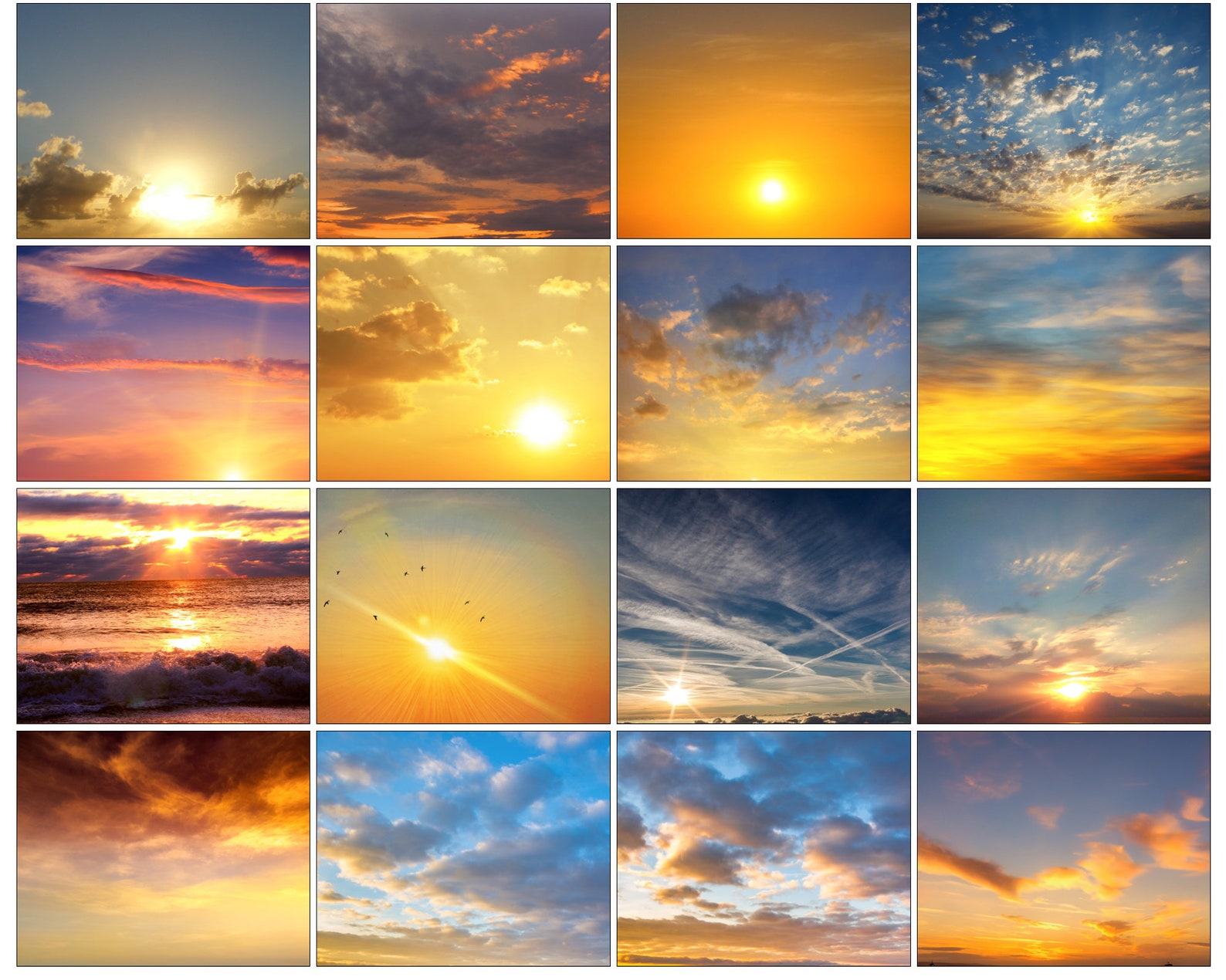 50 Sunrise Sky Overlays for Lightroom, Sunrise Overlay Photoshop, Sky ...