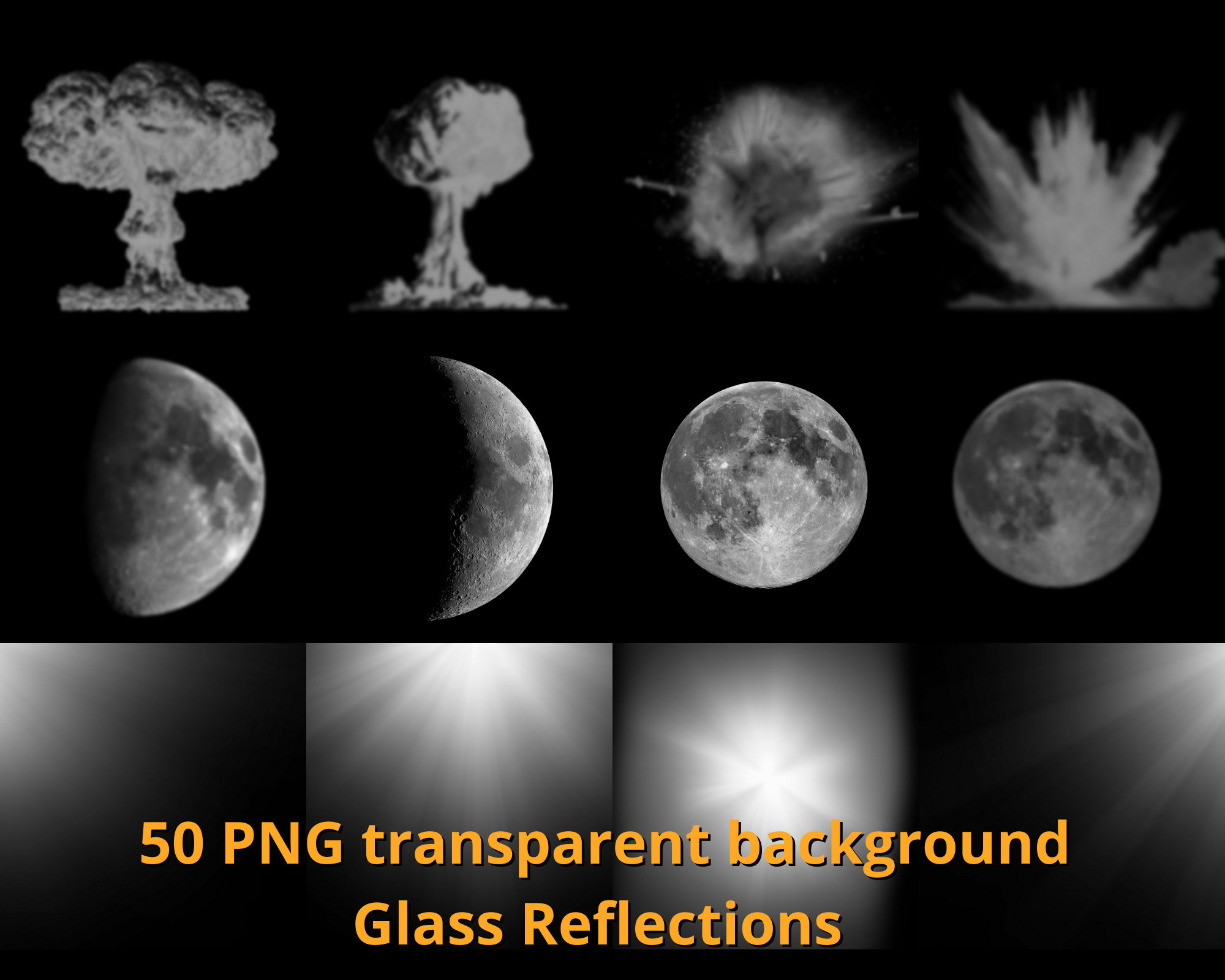 Glass Reflection Photo Overlays, Window Reflecting Light Filters (PNG ...