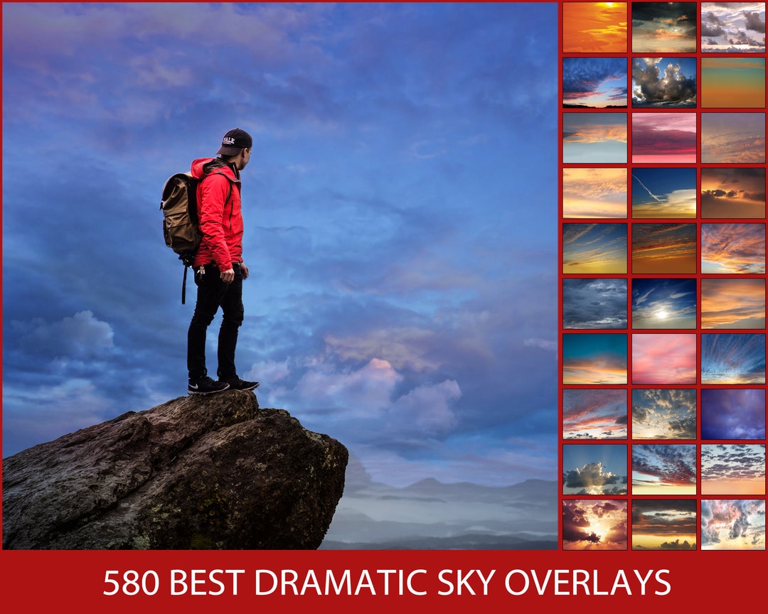 580 Dramatic Sky Overlays for Lightroom, Dramatic Overlay Photoshop ...