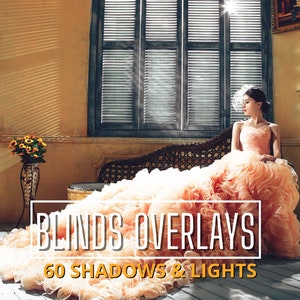 60 Blinds Shadow and Lights Overlays, Windows Blinds Shades, Light Cast ...