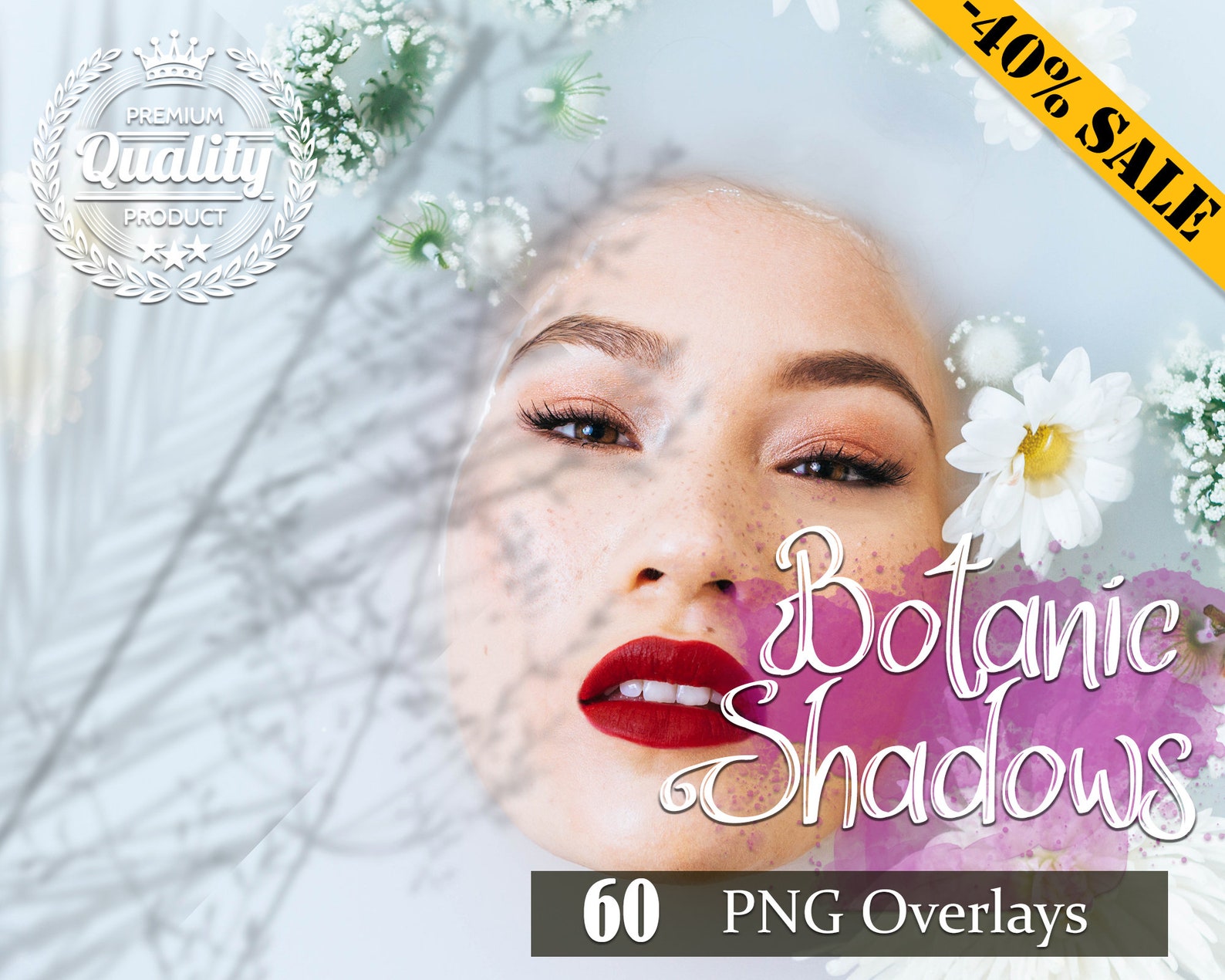 60 Botanic Shadow Overlays Botanical Shades Overlays Tree | Etsy