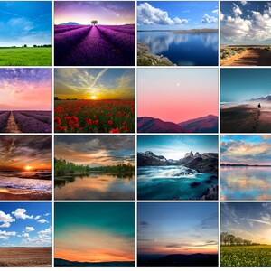 700 Nature Sky Overlays for Photoshop, Lightroom Nature Texture, Nature ...