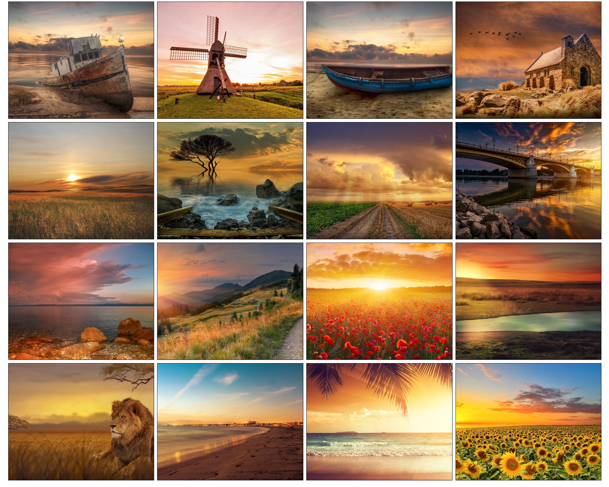 Sunset Sky Overlays for Photoshop Sunset Pictures Sunset - Etsy