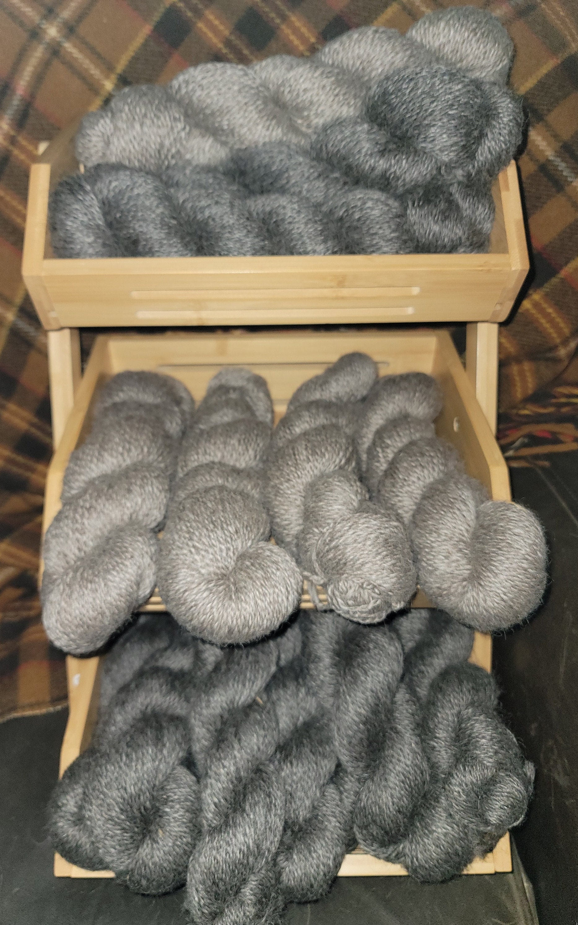 Lincoln Longwools Natural Colored Yarn Dark Grey Back in Stock - Etsy