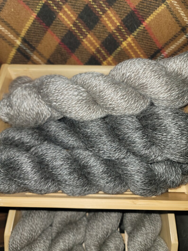 Lincoln Longwools Natural Colored Yarn Dark Grey Back in Stock - Etsy