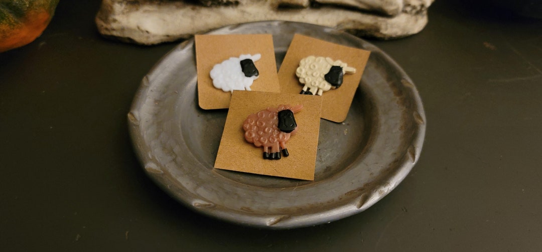 Sheep Resin Pins - Etsy