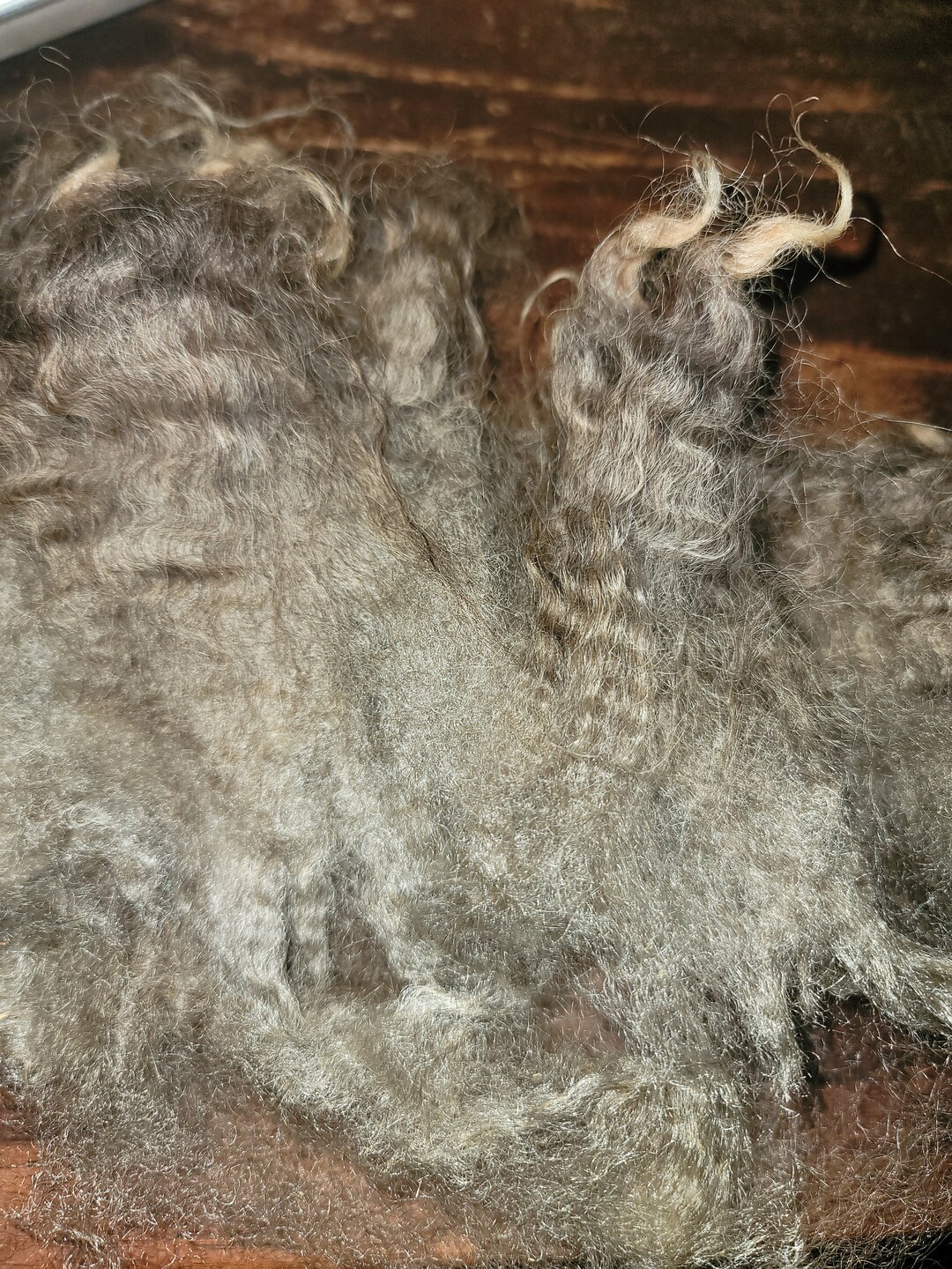 Romney Wool Raw Wool Ewe Lt Brown/gray - Etsy