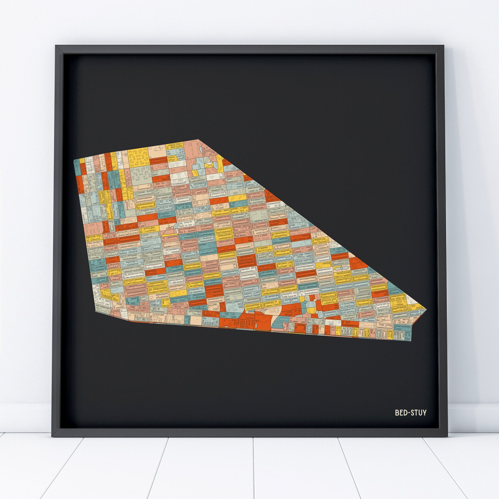 BED-STUY BROOKLYN Map Fine Art Giclée Print Museum Quality | Etsy