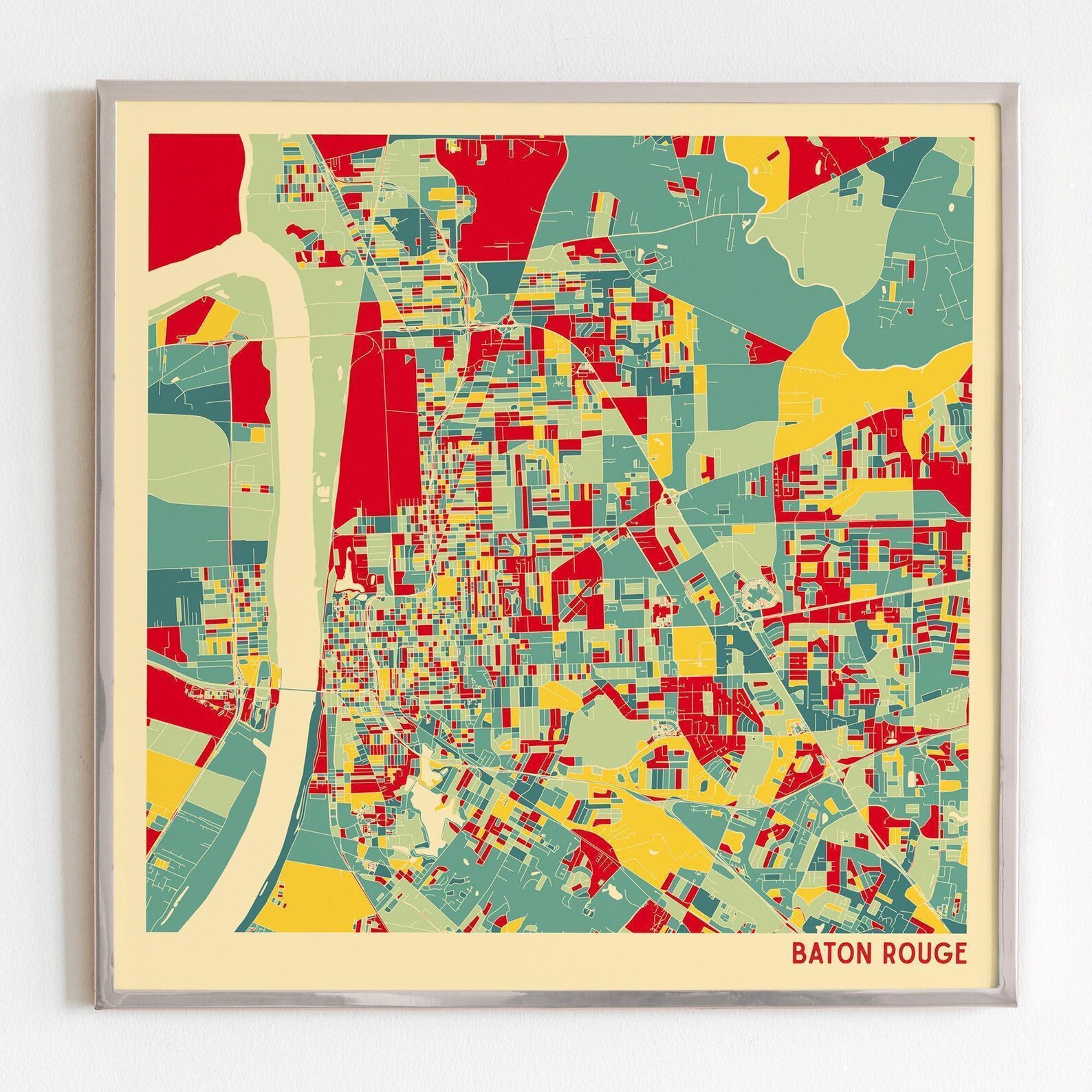 AGUASCALIENTES, Mexico, Street Map - Fine Art Giclée Print - Museum ...