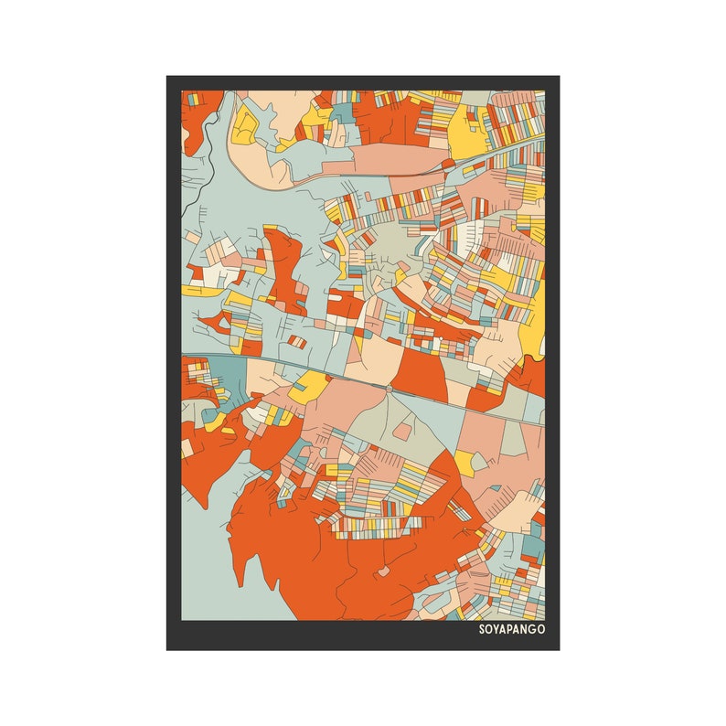 SOYAPANGO El Salvador Street Map Fine Art Giclée Print - Etsy