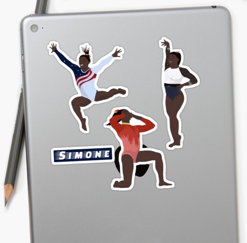 Gymnast Simone Biles 3 Sticker Pack | Etsy