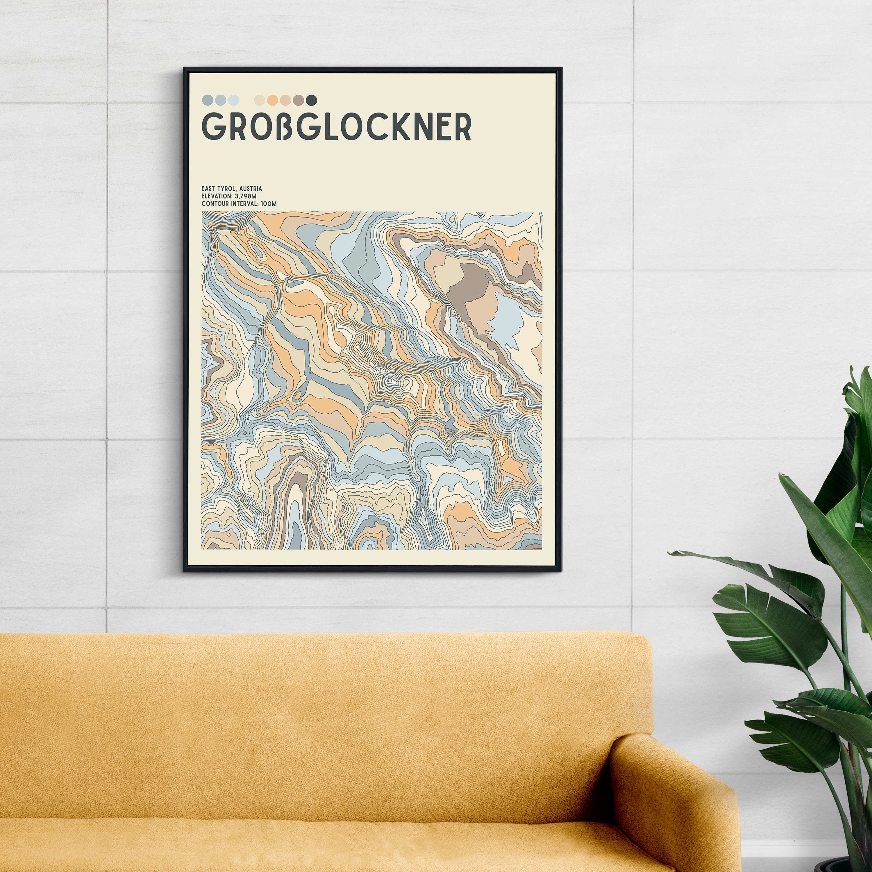 THE DOLOMITES Italy Alps Mountain Topographic Contour Map - Etsy