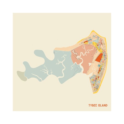 Tybee Map Print - Etsy