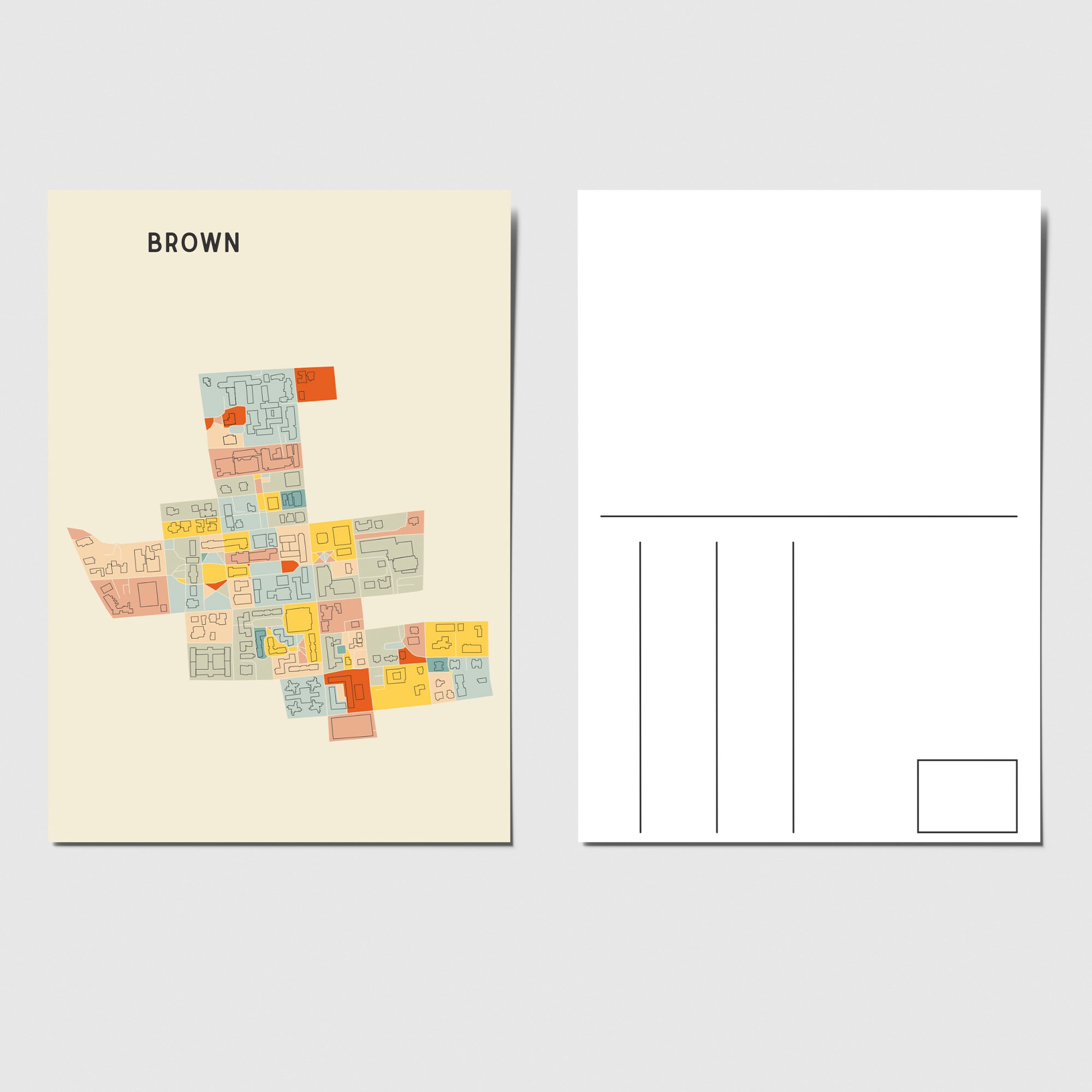 BROWN UNIVERSITY MAP providence Fine Art Giclee Print | Etsy