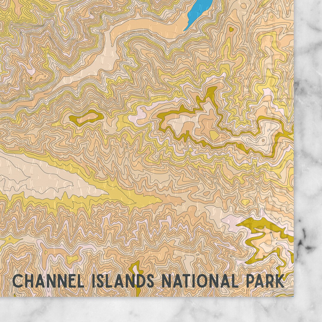 PUZZLE - Channel Islands - NATIONAL PARK - Topographic Contour - Street ...
