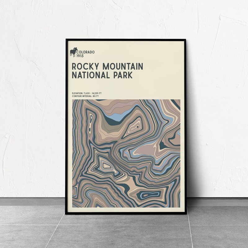 Rocky Mountains Map - Etsy