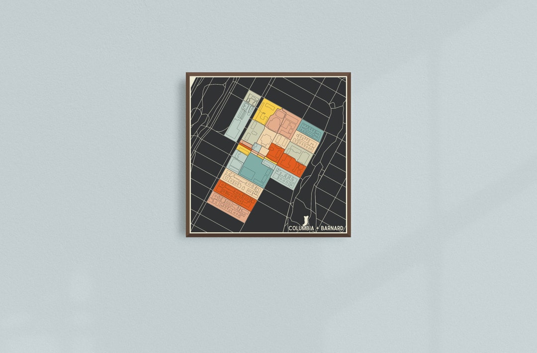 COLUMBIA/BARNARD MAP - Fine Art Giclee Print - Museum Quality - Etsy