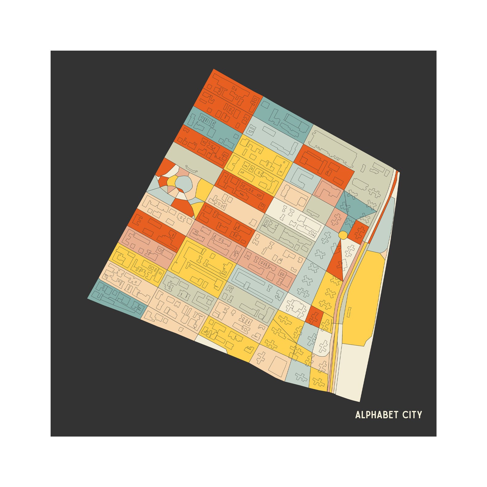 Alphabet City Map Fine Art Giclée Print Museum Quality - Etsy