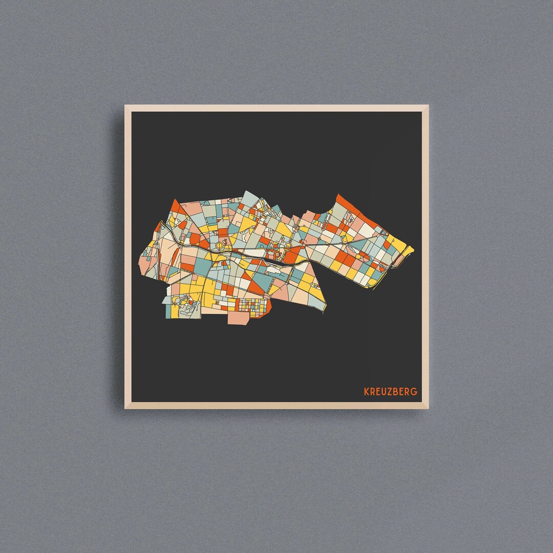 KREUZBERG MAP berlin, Germany Fine Art Giclee Print Museum Quality - Etsy