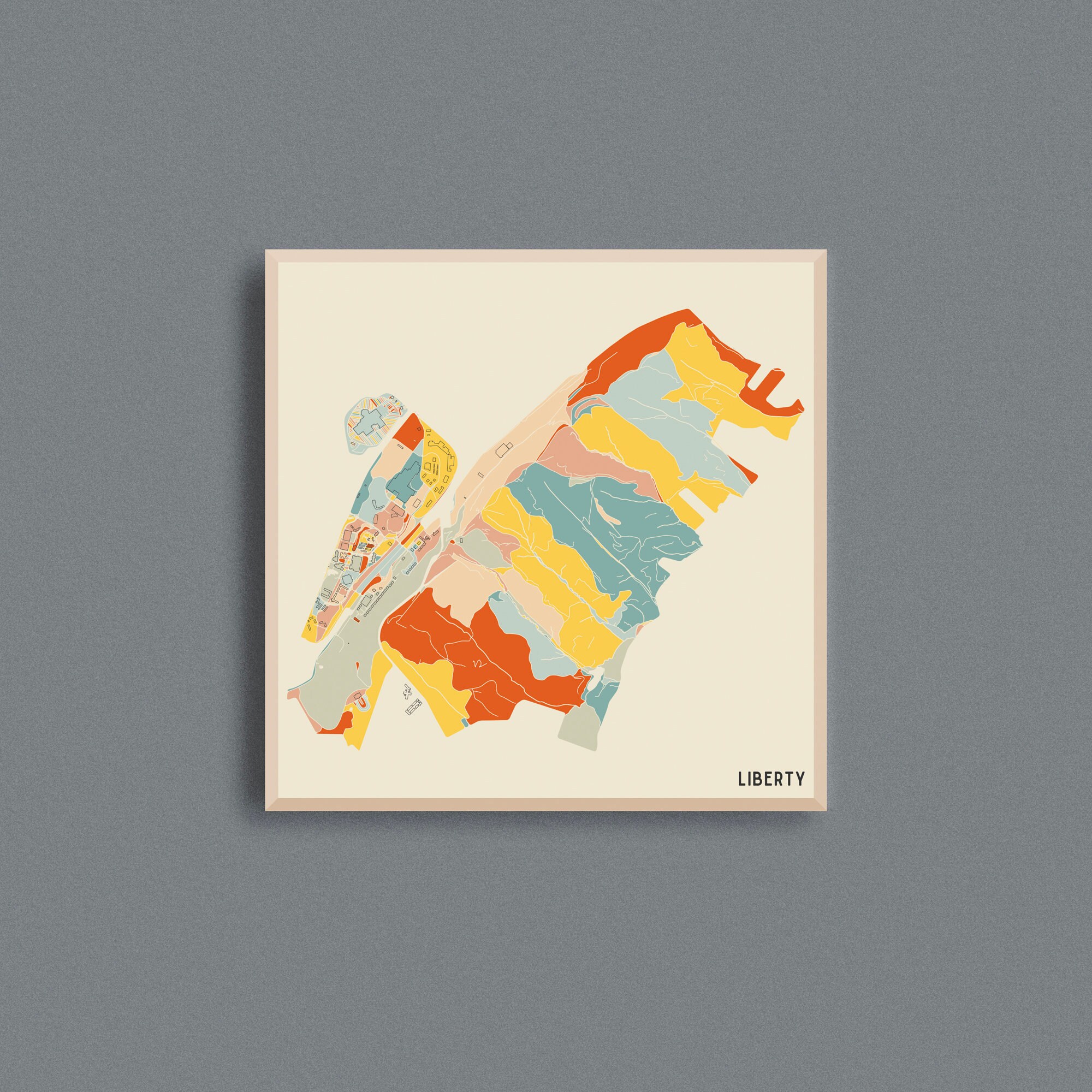 LIBERTY UNIVERSITY - Campus Map - Fine Art Giclee Print - Museum ...
