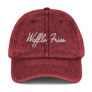Waffle Fries California Cursive Embroidered Cotton Twill Hat - Etsy
