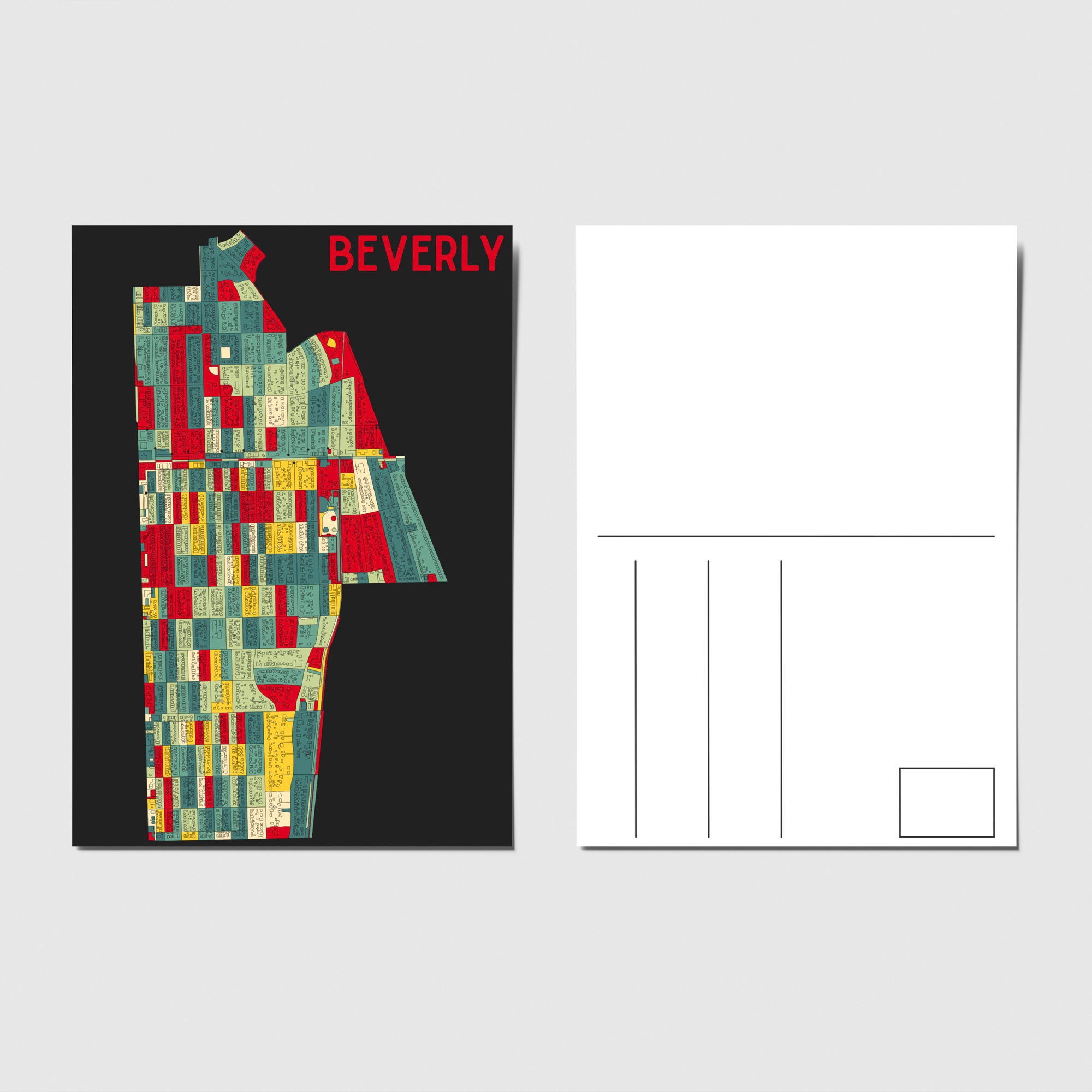 BEVERLY CHICAGO Neighborhood Map Fine Art Giclée Print | Etsy