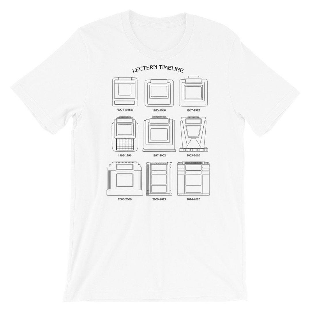 Timeline of the Quiz Show Lectern / Podium T-shirt - Etsy