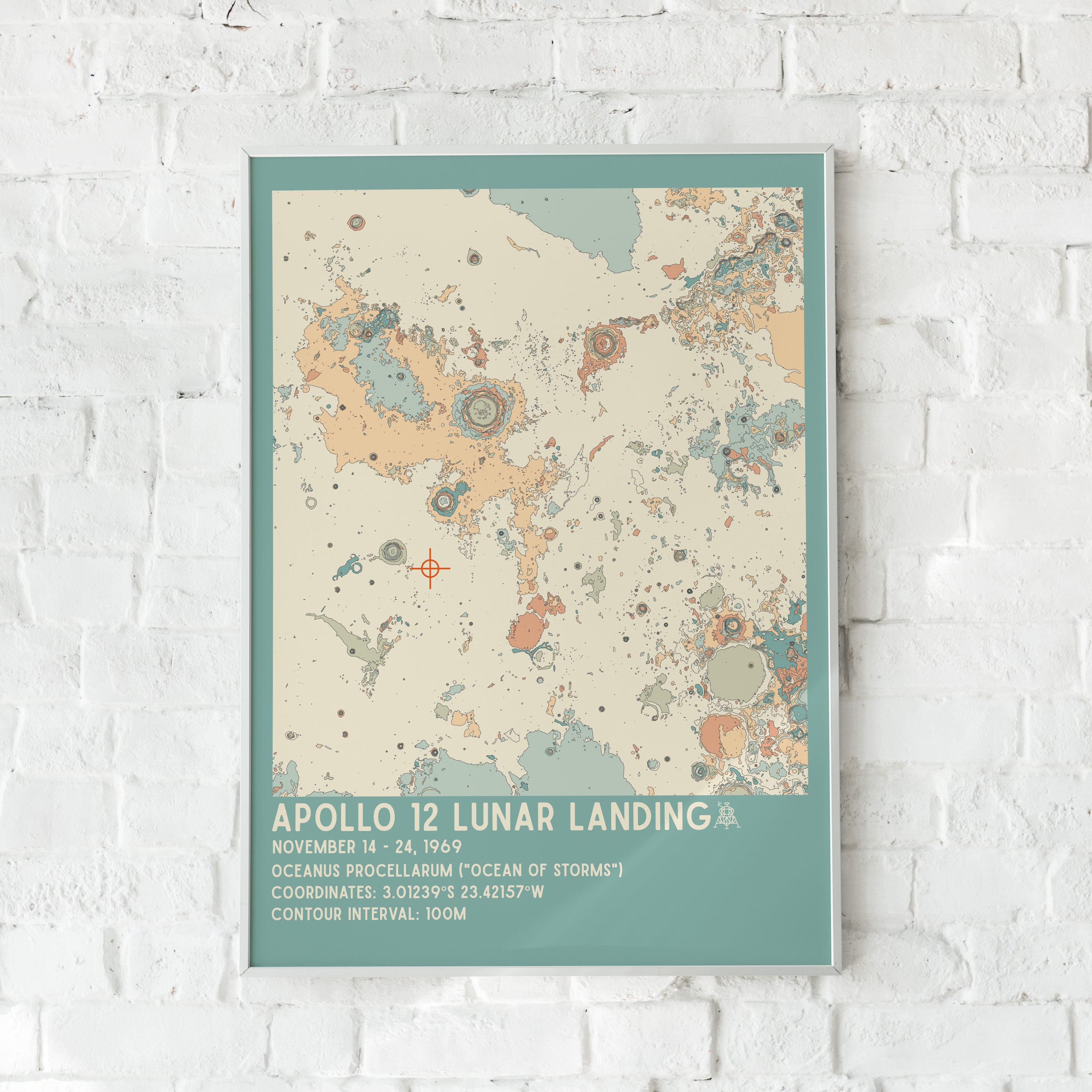 Apollo 12 Moon Landing Site Map Location