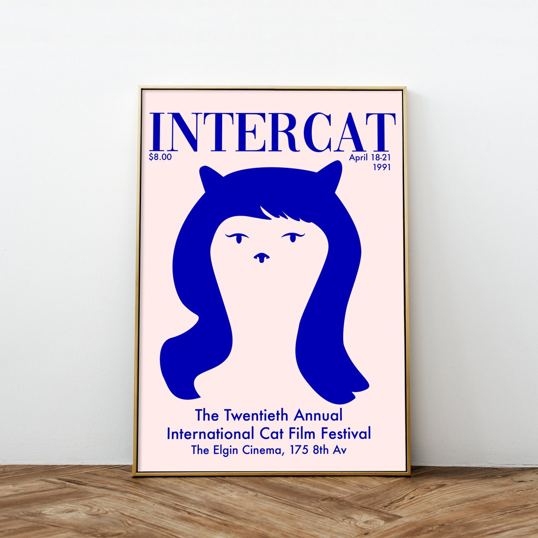 INTERCAT 91 the Annual Cat Film Festival 1991 Movie Poster Fine Art ...