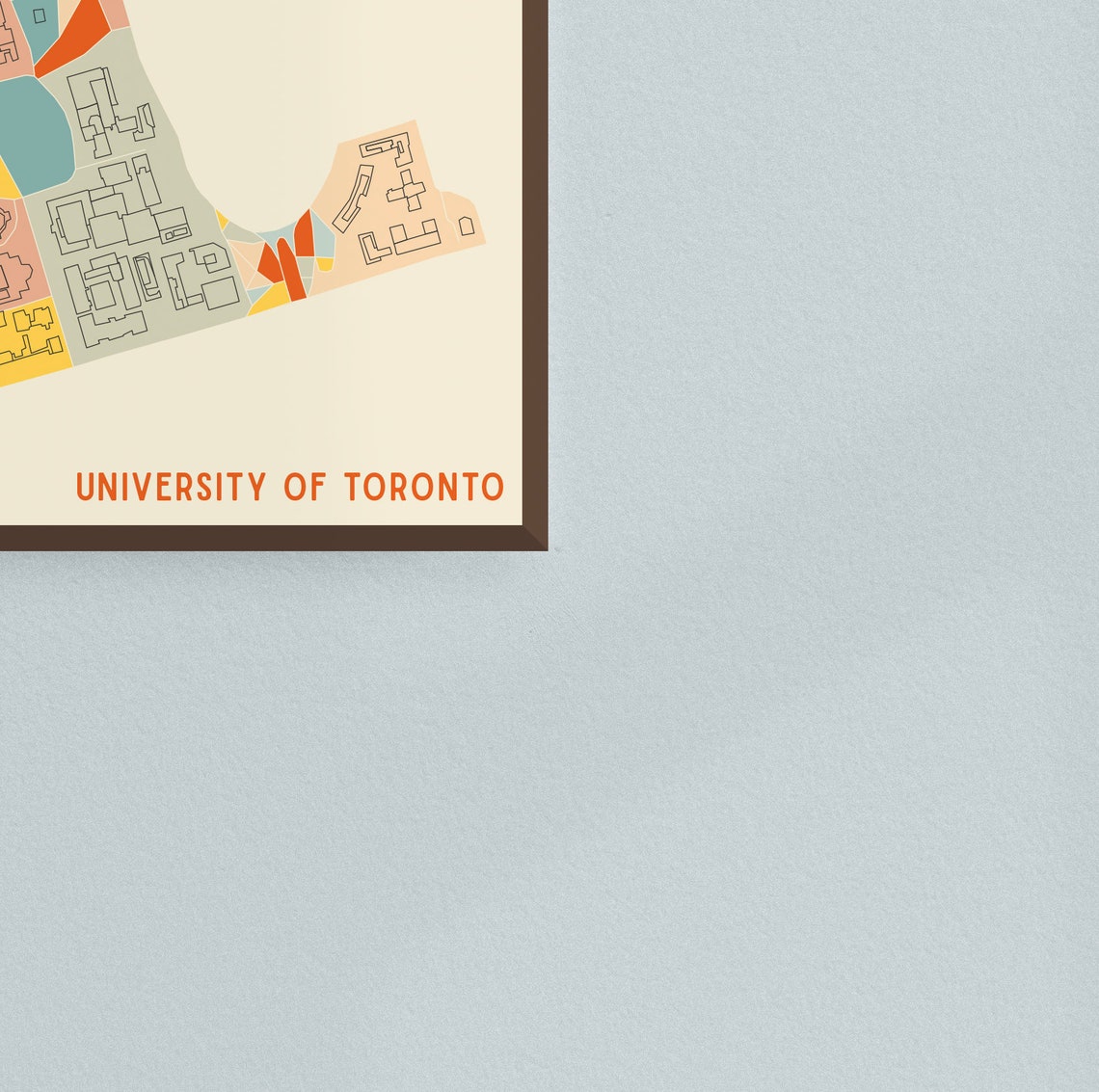 UNIVERSITY of TORONTO Campus Map toronto Canada Fine Art | Etsy