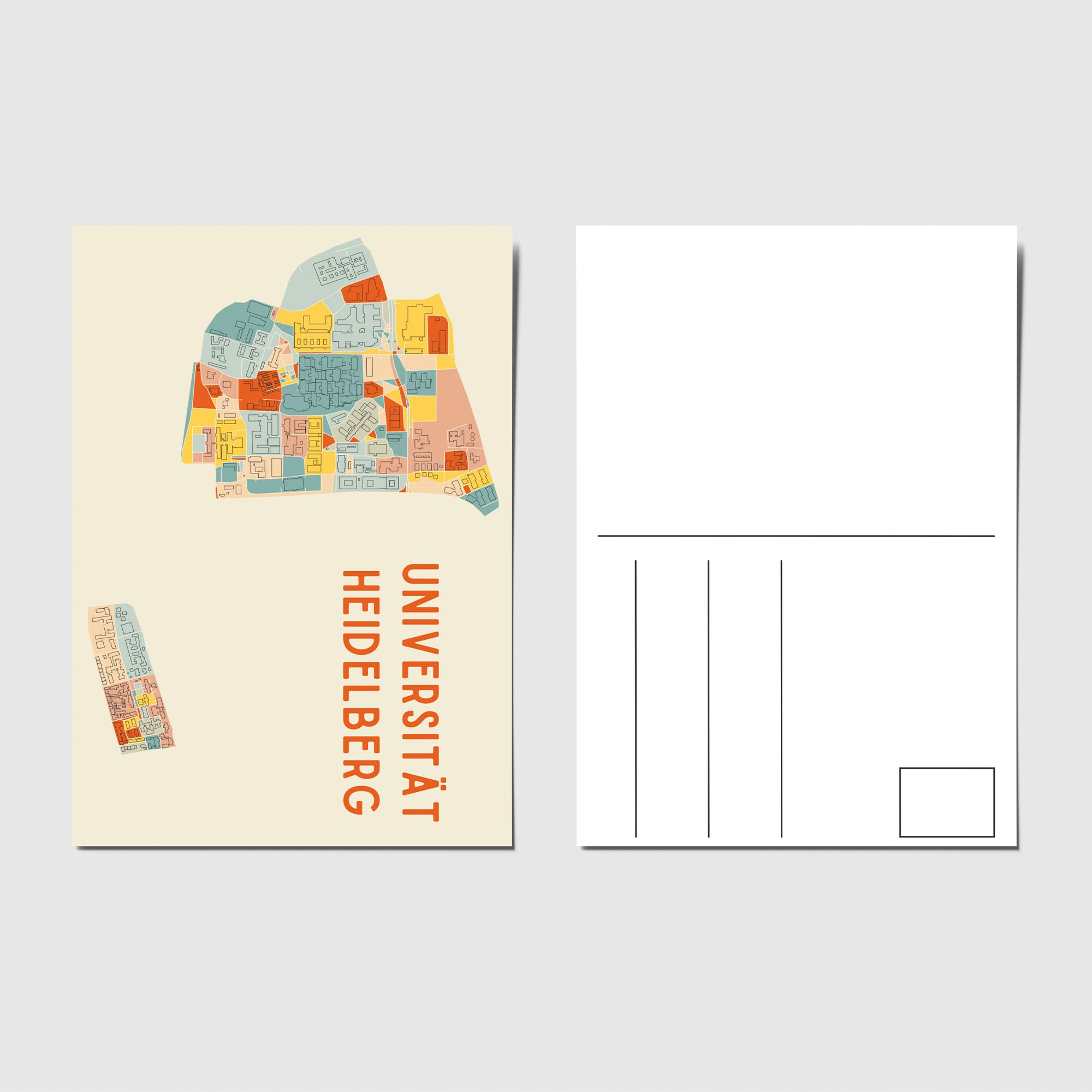 HEIDELBERG UNIVERSITY MAP heidelberg Germany Fine Art | Etsy