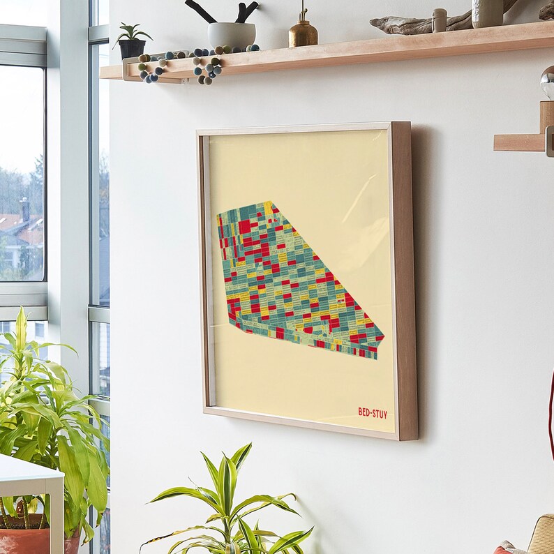 BED-STUY BROOKLYN Map Fine Art Giclée Print Museum Quality | Etsy