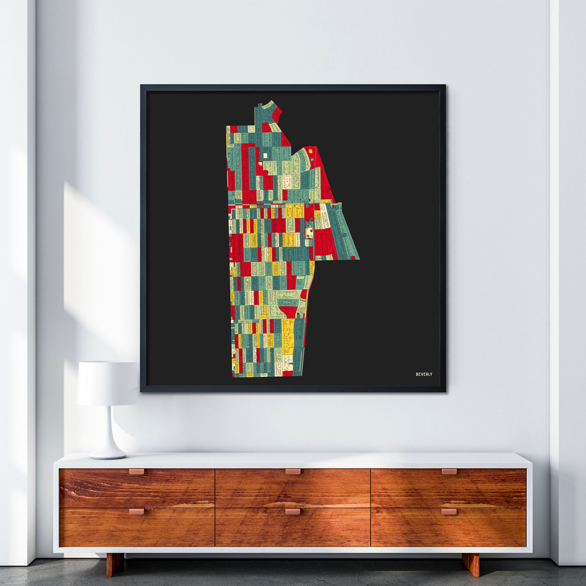 BEVERLY CHICAGO Neighborhood Map Fine Art Giclée Print | Etsy