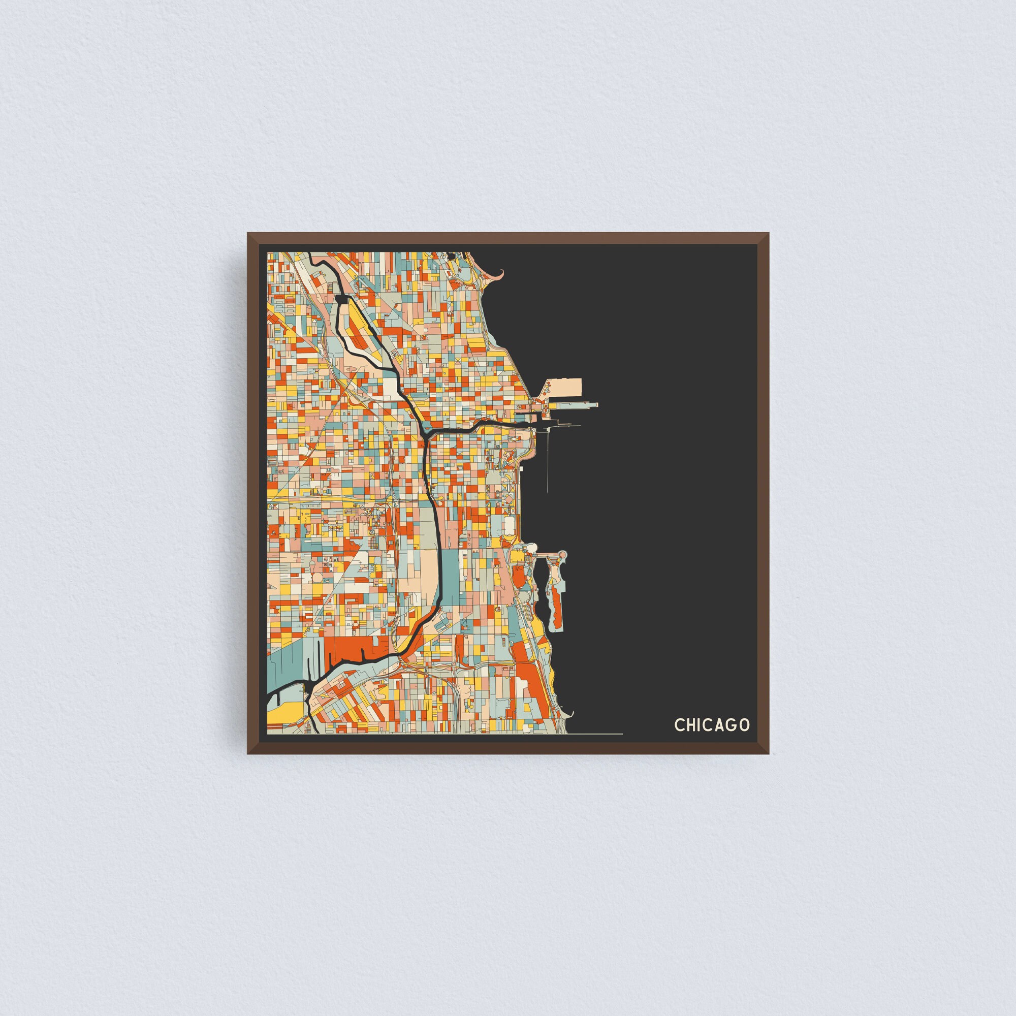 CHICAGO MAP Fine Art Giclée Print Museum Quality | Etsy