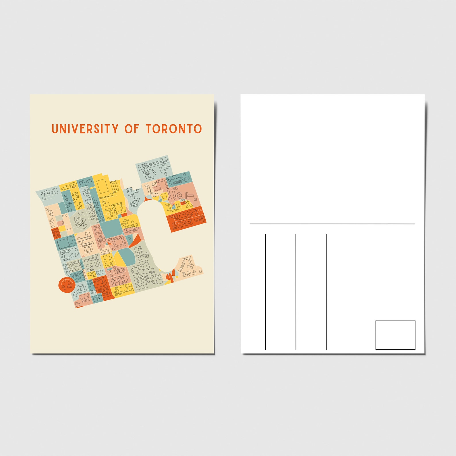 UNIVERSITY of TORONTO Campus Map toronto Canada Fine Art | Etsy