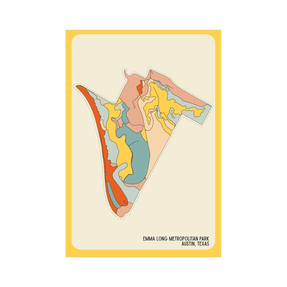 EMMA LONG Metropolitan Park Map Fine Art Giclée Print - Etsy