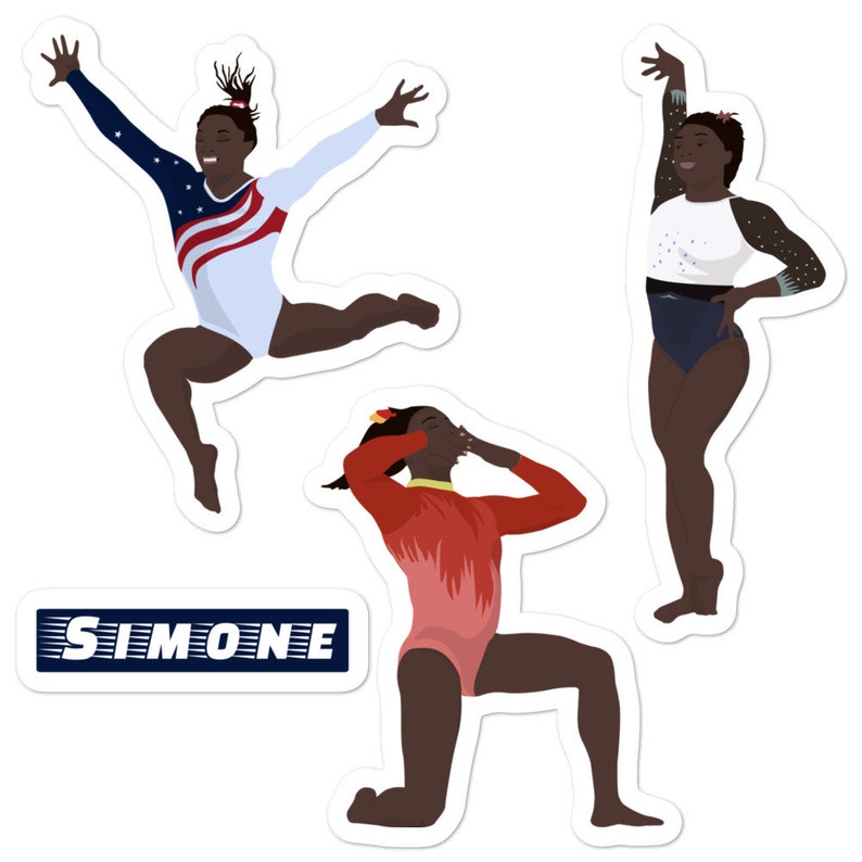 Gymnast Simone Biles 3 Sticker Pack | Etsy