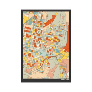 SANTA ANA, Mexico (sonora), Street Map - Fine Art Giclée Print - Museum ...