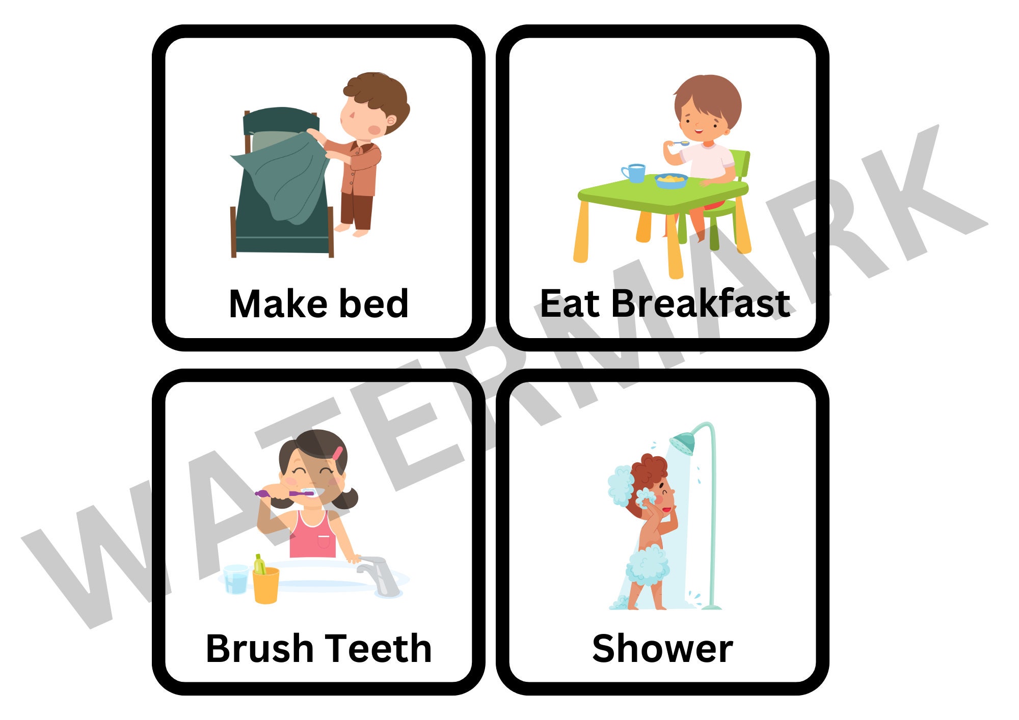 First Then Chart With Action Cards Bluey Theme - Etsy